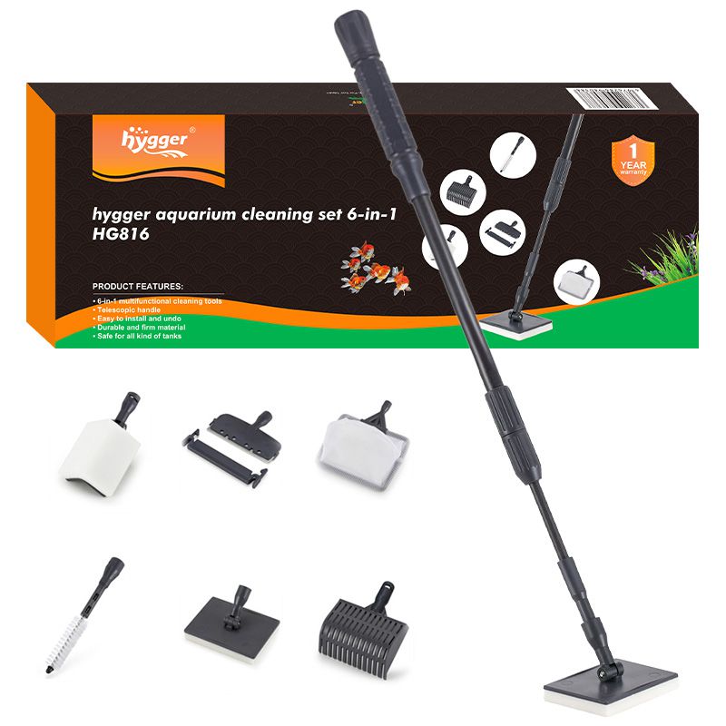 Hygger 6 in 1 Aquarium Cleaning Tool Kit – Cuboid Aquatics LLC